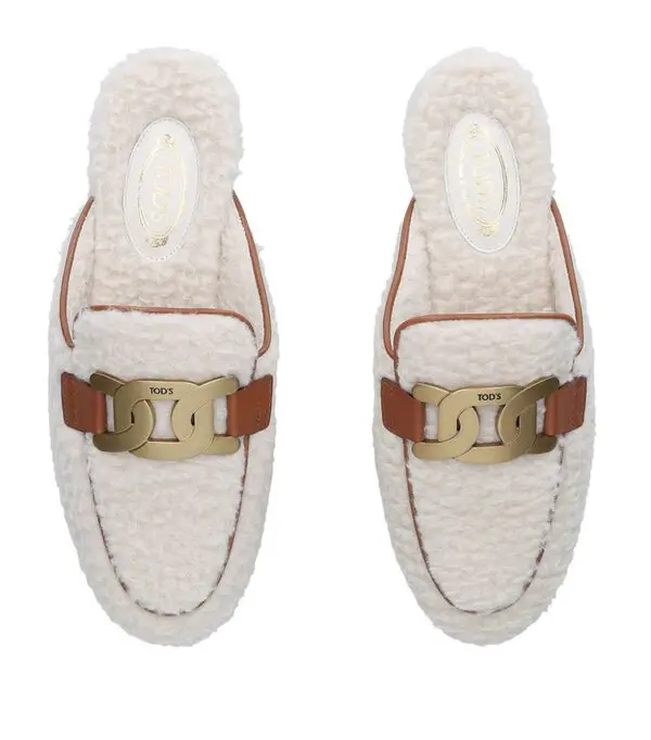 TOD'S Shearling-leather Slippers