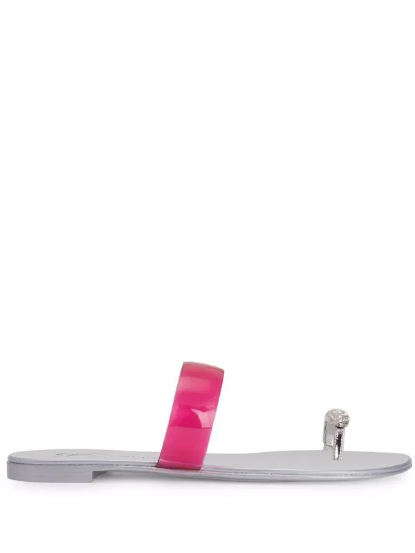 GIUSEPPE ZANOTTI Ring Plexi Sandals - Pink