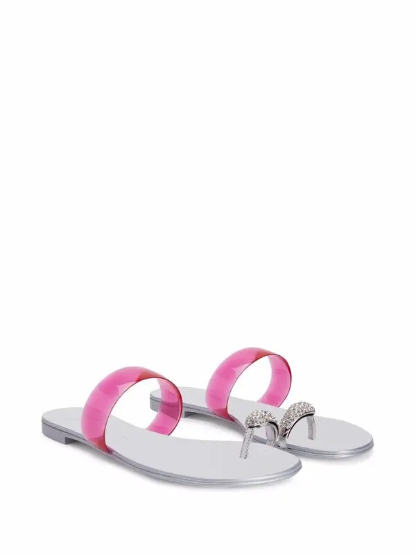 GIUSEPPE ZANOTTI Ring Plexi Sandals - Pink