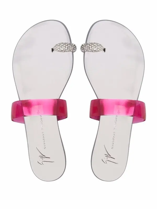 GIUSEPPE ZANOTTI Ring Plexi Sandals - Pink