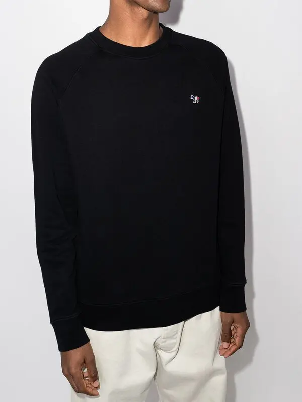 Maison Kitsuné Flag Fox Cotton Sweatshirt - Black
