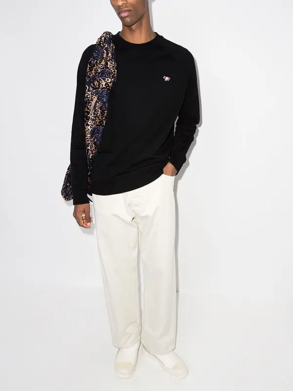 Maison Kitsuné Flag Fox Cotton Sweatshirt - Black