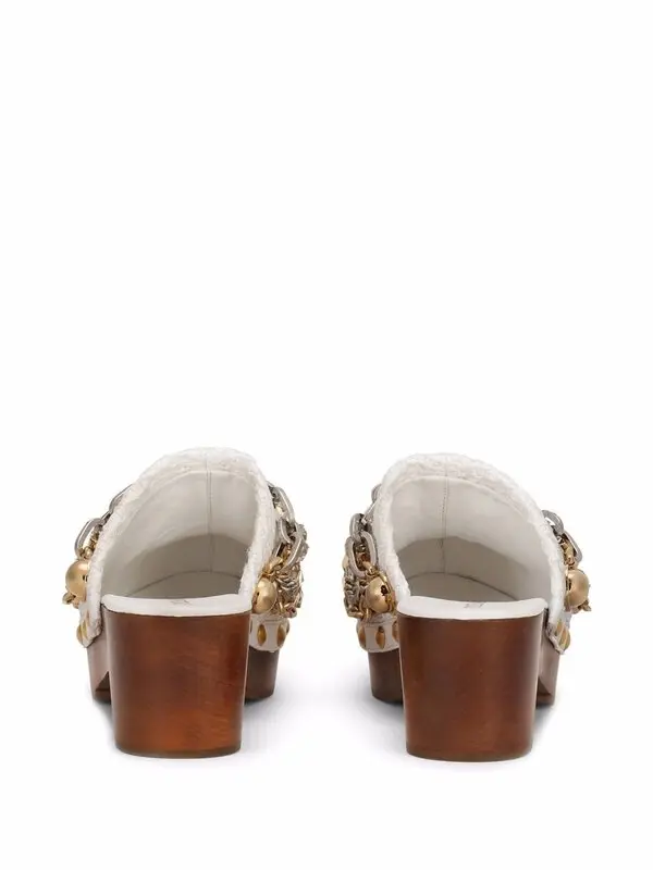 Dolce & Gabbana Chain-embellished Clog Mules