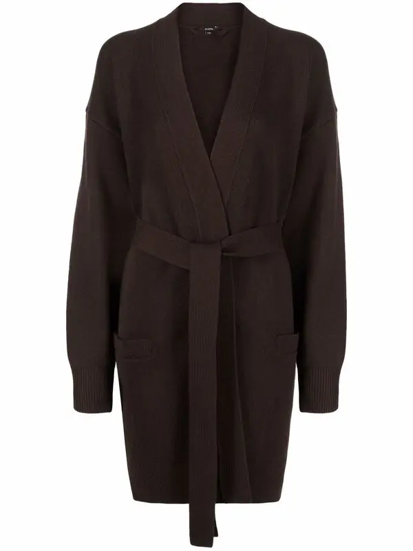 JOSEPH Long Belted Wool Cardigan