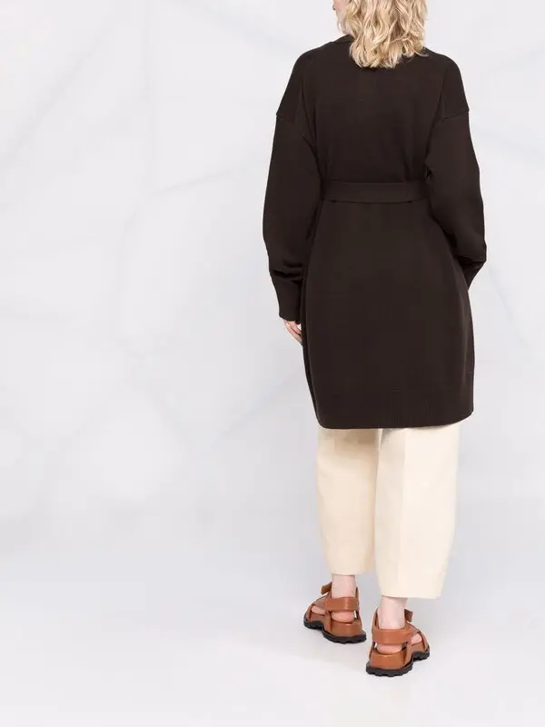 JOSEPH Long Belted Wool Cardigan
