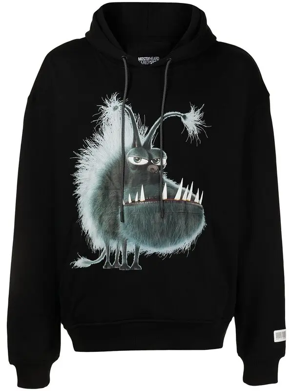 MOSTLY HEARD RARELY SEEN Graphic-print Hoodie - Black