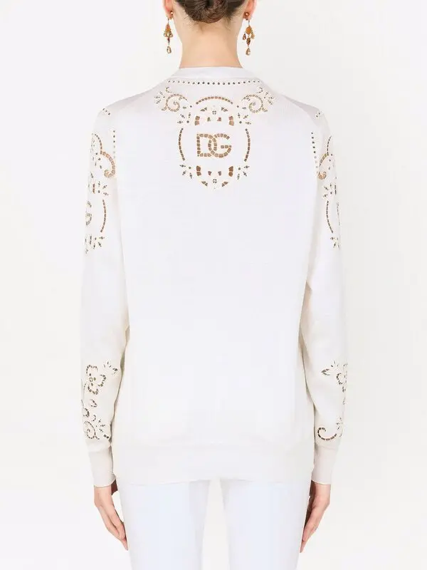 Dolce & Gabbana Openwork-embroidery Silk Jumper