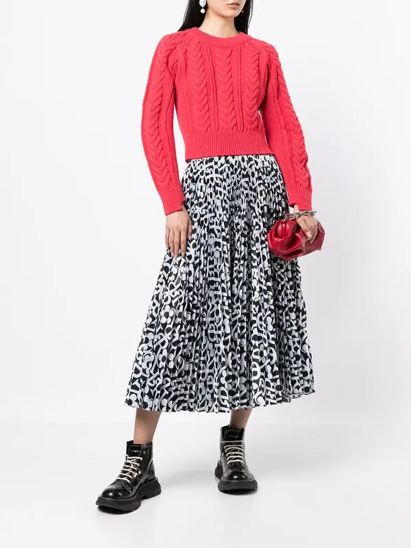 Alexander McQueen Cable-knit Fitted Jumper