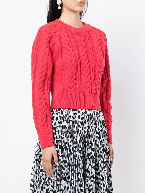Alexander McQueen Cable-knit Fitted Jumper
