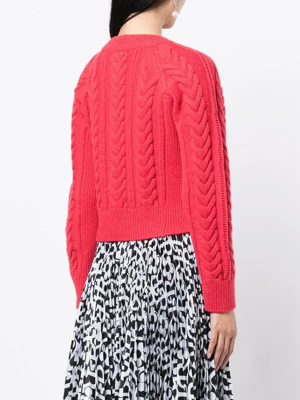 Alexander McQueen Cable-knit Fitted Jumper
