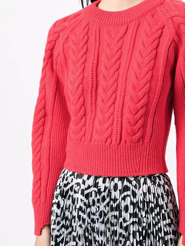 Alexander McQueen Cable-knit Fitted Jumper