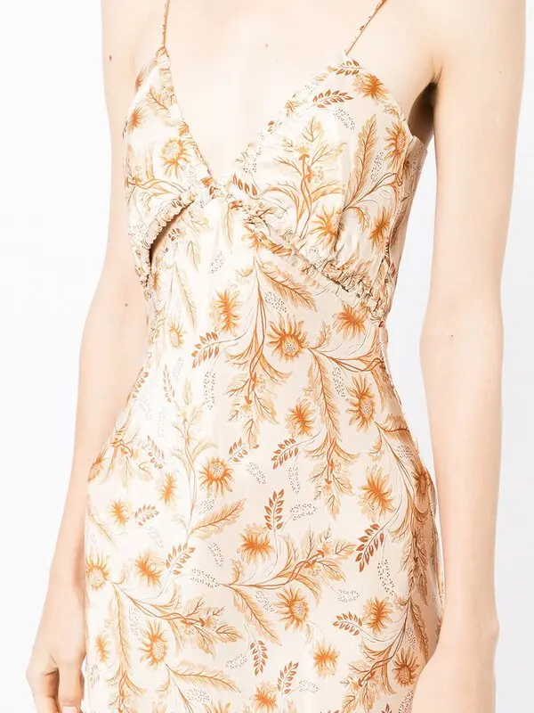 bec and bridge floral midi dress Bec & Bridge Fleetwood Floral Midi Dress In Brown - 21% Off