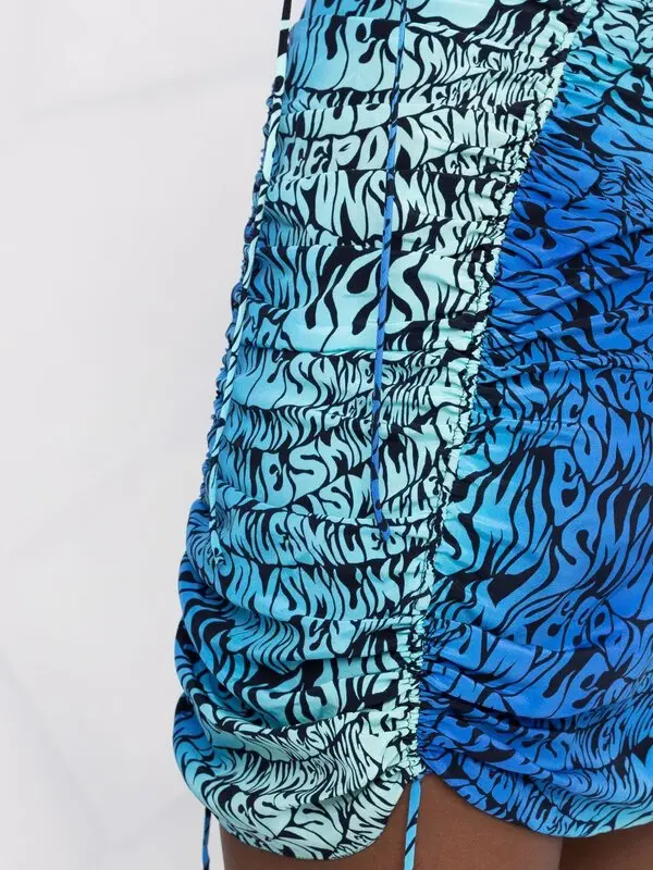 Stella McCartney Graphic Print Ruched Mini Dress