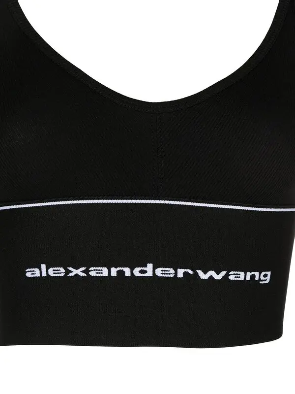 Alexander Wang Logo Elasticated-hem Bra