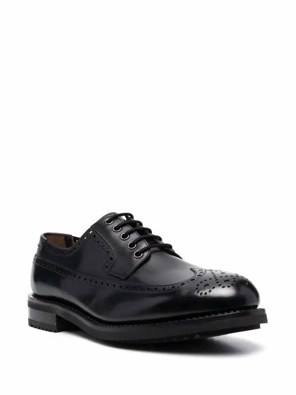 FERRAGAMO Marcus Perforated Derby Shoes