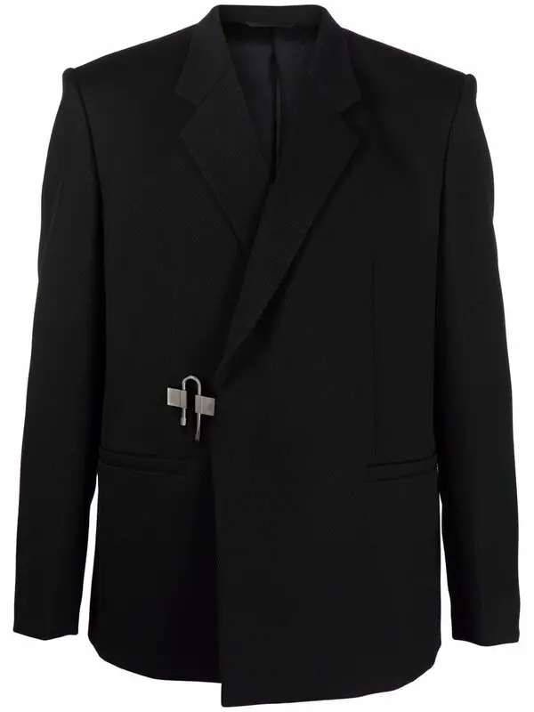 Givenchy Padlock Double-breasted Blazer - Black
