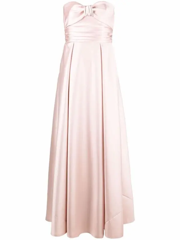 Alberta Ferretti Strapless Knot-detail Gown - Pink