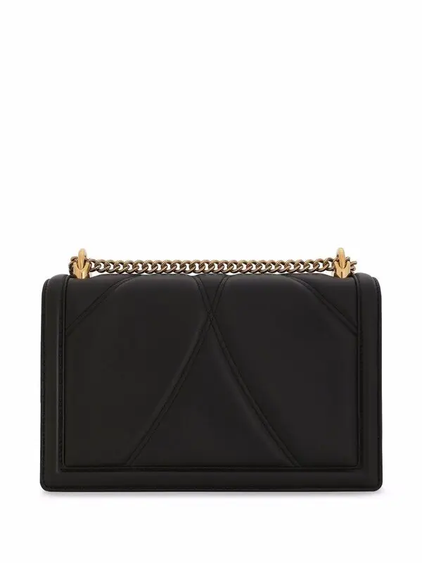 Dolce & Gabbana Large Devotion Quilted Shoulder Bag - Black