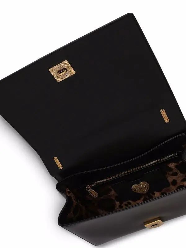 Dolce & Gabbana Large Devotion Quilted Shoulder Bag - Black