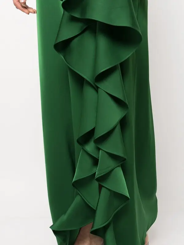 Sachin & Babi Mila Ruffle-drape Gown - Green