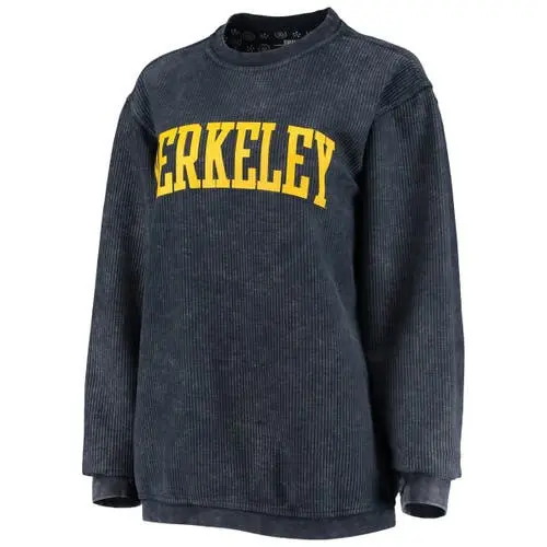 PRESSBOX Cal Bears Comfy Cord Vintage Wash Arch Pullover Sweatshirt