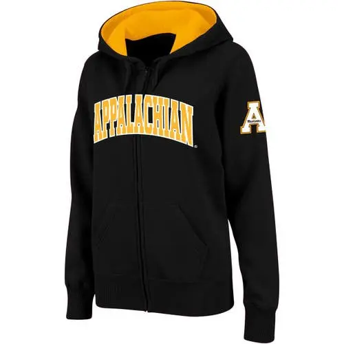 COLOSSEUM Stadium Athletic Appalachian State Mountaineers Arched Name Full-zip Hoodie - Black