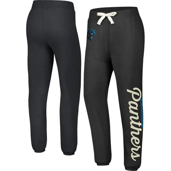 G-III 4HER BY CARL BANKS Carolina Panthers Scrimmage Fleece Pants - Black