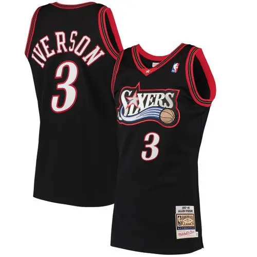 Mitchell & Ness Allen Iverson Philadelphia 76ers 1997/98 Hardwood Classics Authentic Jersey - Black