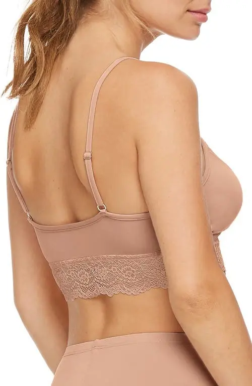 MONTELLE INTIMATES Lace Trim Bralette - Nutmeg