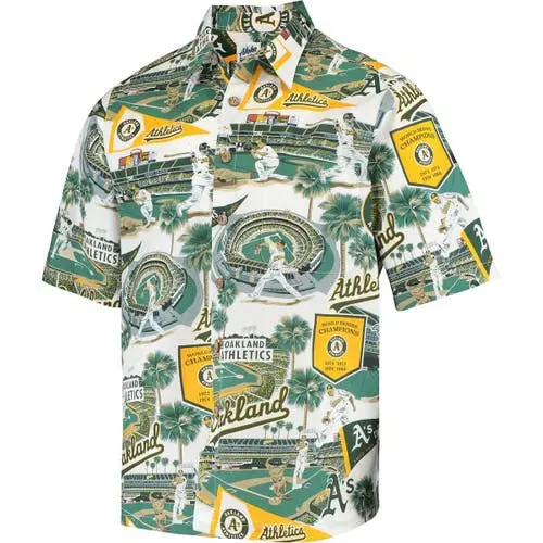 Reyn Spooner Oakland Athletics Scenic Button-up Shirt