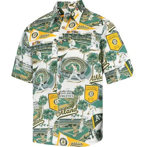 Reyn Spooner Oakland Athletics Scenic Button-up Shirt
