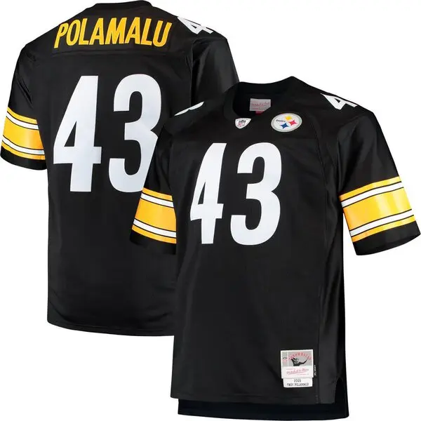 Mitchell & Ness Troy Polamalu Pittsburgh Steelers 2005 Retired Player Replica Jersey - Black
