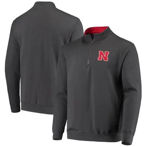 COLOSSEUM Nebraska Huskers Tortugas Logo Quarter-zip Jacket - Charcoal