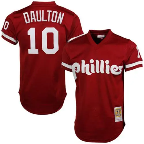 Mitchell & Ness Darren Daulton Philadelphia Phillies Cooperstown Mesh Batting Practice Jersey - Scarlet