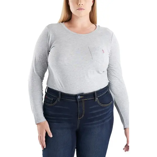 SLINK JEANS Crewneck T-shirt - Heather Grey