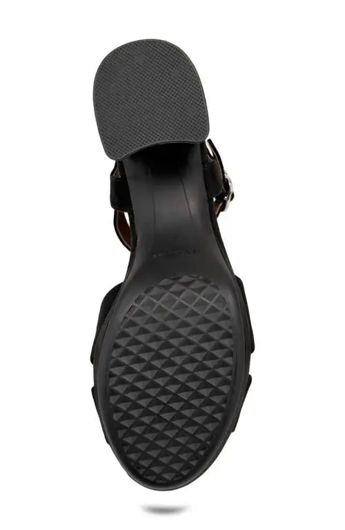 Aerosoles Cosmos Platform Sandals - Black/black Suede