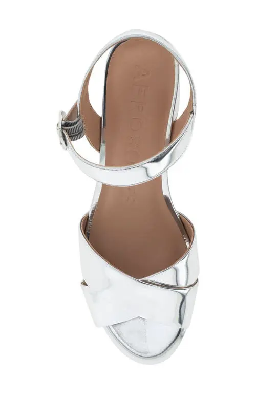 Aerosoles Cosmos Platform Sandals - Silver