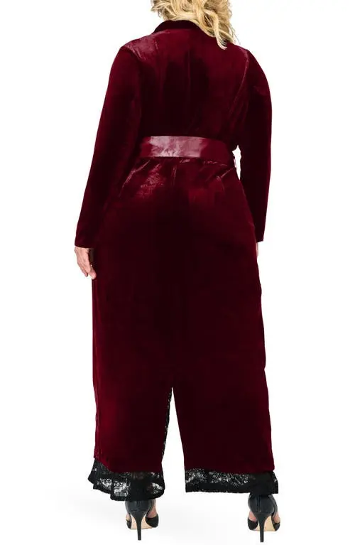 STANDARDS & PRACTICES Freya Wrap Coat Dress - Deep Red