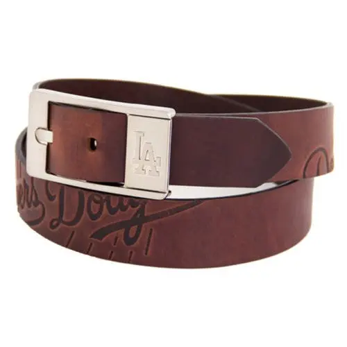 EAGLES WINGS Los Angeles Dodgers Brandish Leather Belt - Brown