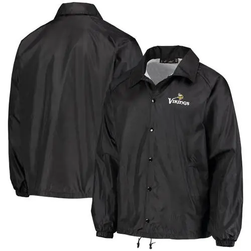 DUNBROOKE Minnesota Vikings Coaches Classic Raglan Full-snap Windbreaker Jacket