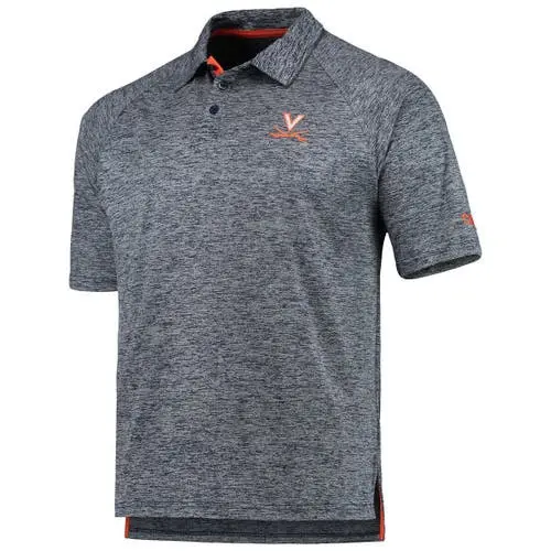 COLOSSEUM Heathered Navy Virginia Cavaliers Down Swing Raglan Team Polo