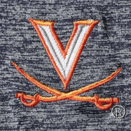 COLOSSEUM Heathered Navy Virginia Cavaliers Down Swing Raglan Team Polo