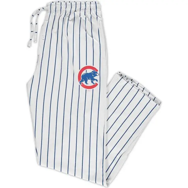 CONCEPTS SPORT Royal Chicago Cubs Big & Tall Pinstripe Sleep Pants - White