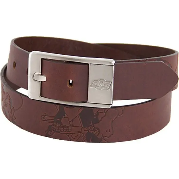 EAGLES WINGS Oklahoma State Cowboys Brandish Leather Belt - Brown