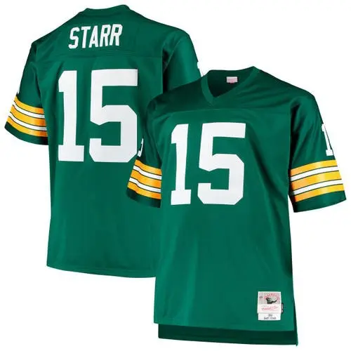 Mitchell & Ness Bart Starr Bay Packers Big & Tall 1968 Retired Player Replica Jersey