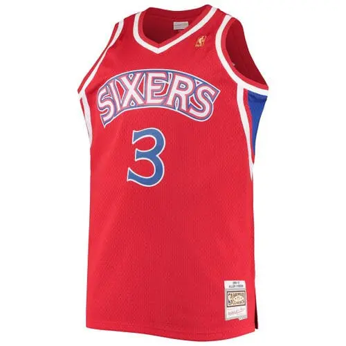 Mitchell & Ness Allen Iverson Philadelphia 76ers 1996/97 Hardwood Classics Swingman Jersey Big & Tall - Red
