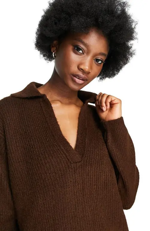 Topshop Rib Sweater Dress
