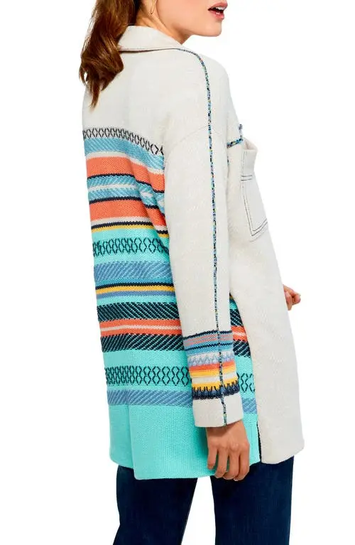 NIC+ZOE Striped Sweater Jacket