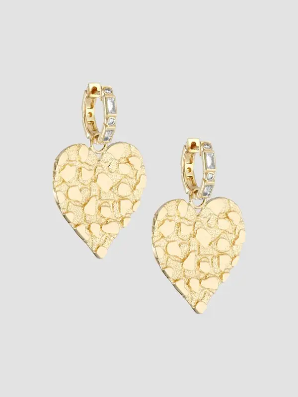 SYDNEY EVAN 14k & Diamond Heart Drop Earrings