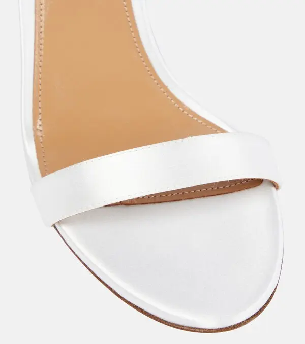 AQUAZZURA So Nude 85 Satin Sandals - White